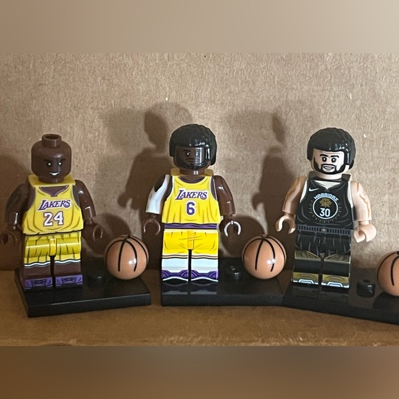 minifigures | Toys | All 3 Kobe Bryant Lebron James Stephen Curry ...